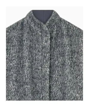 Emporio Armani Melange Concealed-fastening Coat