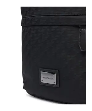 Emporio Armani Monogram-pattern Logo-plaque Messenger Bag