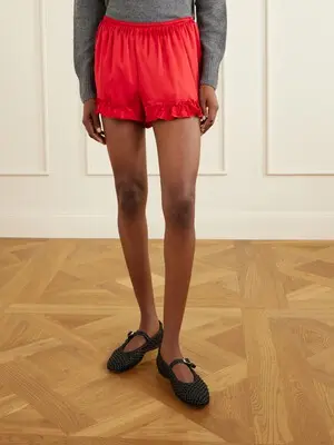 Simone Rocha Ruffle-trim Gathered Shorts