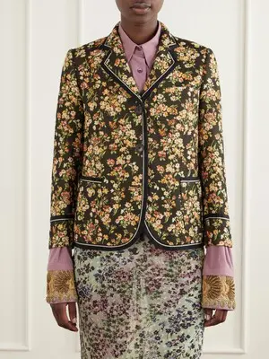 Dries Van Noten Boxy Floral Blazer