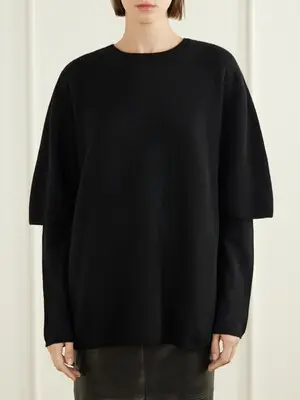 Nour Hammour Layered Cashmere Sweater
