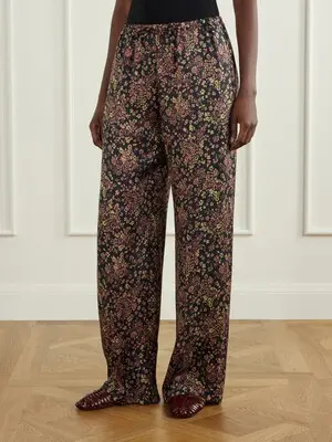 Dries Van Noten Floral-print Crepe Straight-leg Pants
