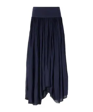 Maria Mcmanus Asymmetrical Plissé Midi Skirt - No
