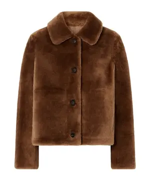 YVES SALOMON Shearling Jacket - Brown