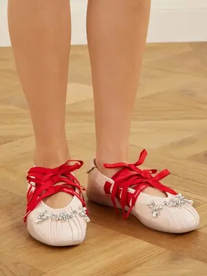Simone Rocha Ribbon Bow Flat Shoes