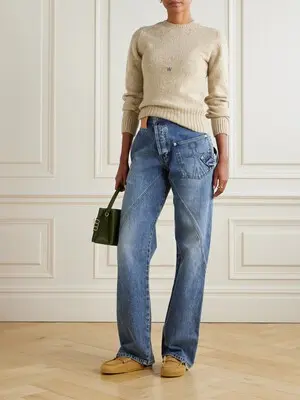 J.W.ANDERSON Embroidered Merino Wool And Mohair-blend Sweater
