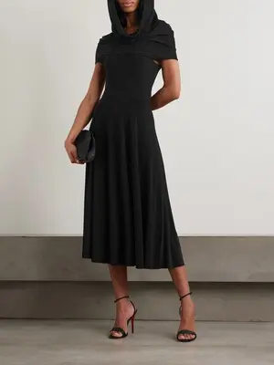 Norma Kamali Off-the-shoulder Jersey Midi Dress