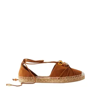 JIMMY CHOO Lemi Embellished Suede Espadrilles - No