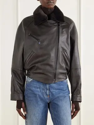 Magda Butrym Cropped Leather Jacket