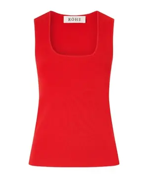 RÓHE Knitted Tank - Red
