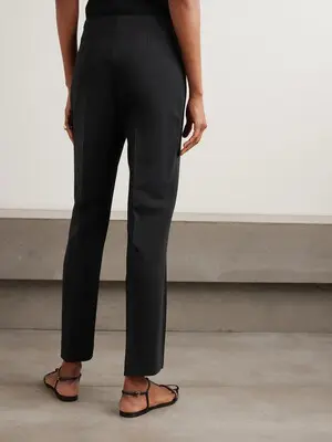 RÓHE Pintucked Grain De Poudre Slim-leg Pants