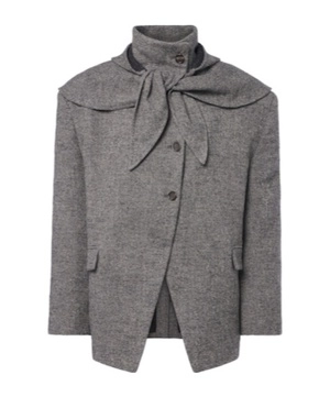 Magda Butrym Herringbone Wool And Cashmere-blend Blazer - No