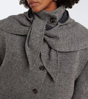 Magda Butrym Herringbone Wool And Cashmere-blend Blazer