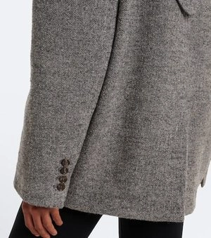 Magda Butrym Herringbone Wool And Cashmere-blend Blazer