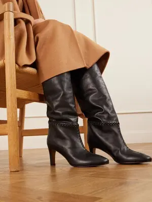 Zimmermann Whipstitched Leather Knee Boots