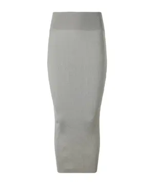 Stella McCartney Metallic Crepe Maxi Skirt - Gray