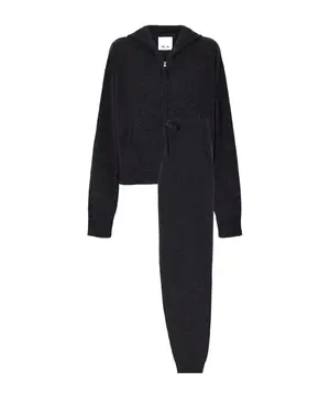 ALLUDE Hooded Cardigan Set - Black