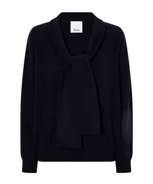 ALLUDE Casual Long Sleeve Sweater - Black