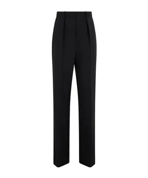 Elisabetta Franchi Pleated Zip-detail Casual Trousers - Black