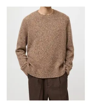 Soft Goat Relaxed Crewneck Knitted Sweater