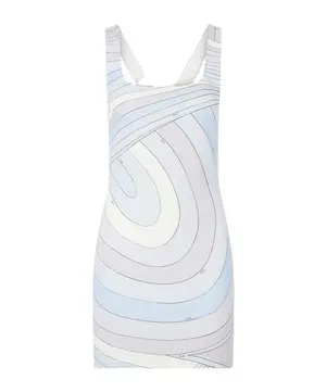 Emilio Pucci Printed Stretch-jersey Mini Dress - Blue