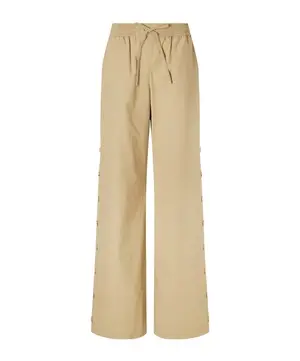 Zimmermann Button Cotton Wide-leg Pants - No