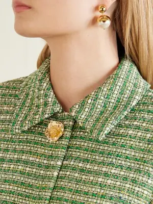 Carolina Herrera Cropped Tweed Jacket