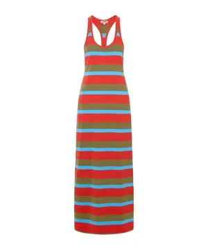 Staud Striped Maxi Dress - No
