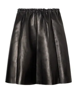 Stouls Naomi Paneled Leather Midi Skirt - No