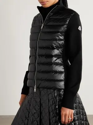 Moncler Quilted Down Cardigan
