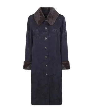 Rixo Jonah Button-up Long Coat - Black