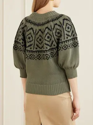 Altuzarra Howard Intarsia-knit Cotton-blend Sweater
