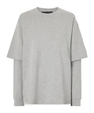Tibi Perfect T Layered Cotton-jersey T-shirt - No