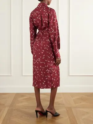 Altuzarra Printed Silk-twill Midi Dress