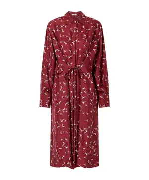 Altuzarra Printed Silk-twill Midi Dress - Red