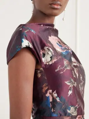 Erdem Metallic Sheen Long Dress