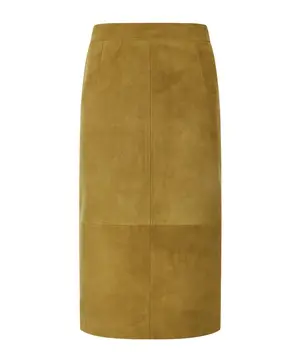 Altuzarra Hank Paneled Suede Knee-length Skirt - No