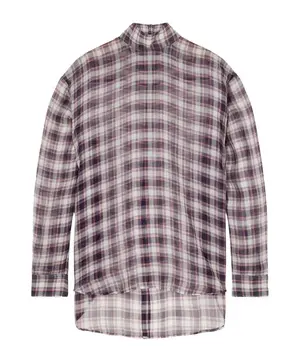 Tibi Checked Cotton And Silk-blend Shirt - No