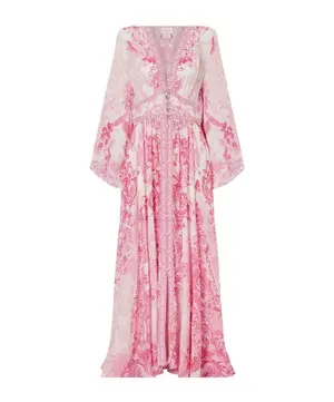 Camilla Embellished Floral-print Silk-crepe Maxi Dress