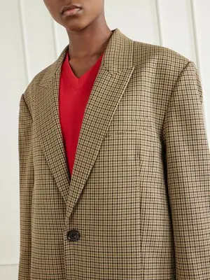 Tibi Checked Twill Coat