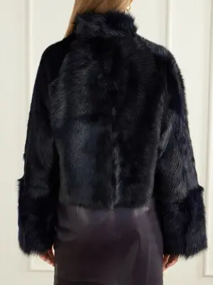 Nour Hammour Cameron Cropped Shearling Jacket