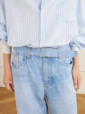 Studio Nicholson Cahuin Belted Mid-rise Wide-leg Jeans