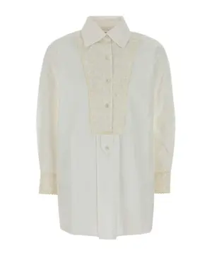 BODE Embroidered Long-sleeved Shirt - White