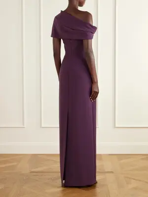 Carolina Herrera Draped Crepe Gown