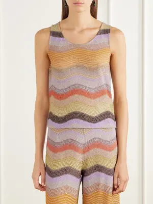 Missoni Crocheted Herringbone Vest