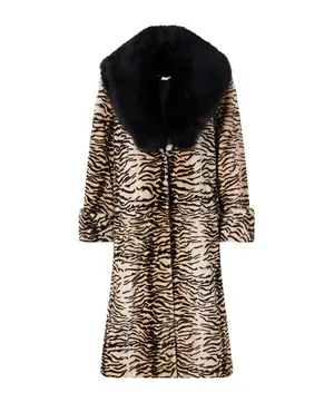 Nour Hammour Nina Tiger-print Shearling Coat - No