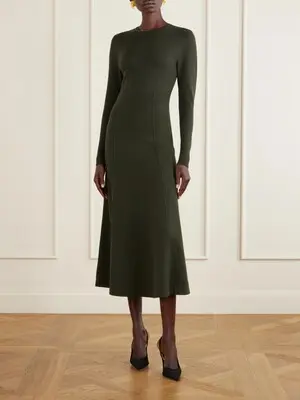 Carolina Herrera Silk-blend Knitted Maxi Dress