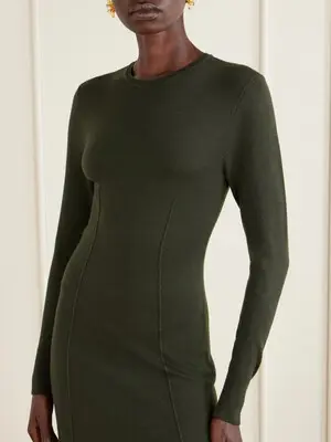 Carolina Herrera Silk-blend Knitted Maxi Dress