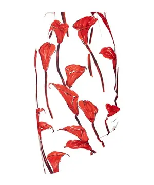 Carolina Herrera Floral-print Cady Midi Skirt - No