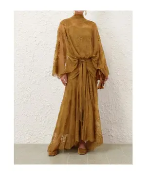 Zimmermann Ascent Batwing Lace Gown